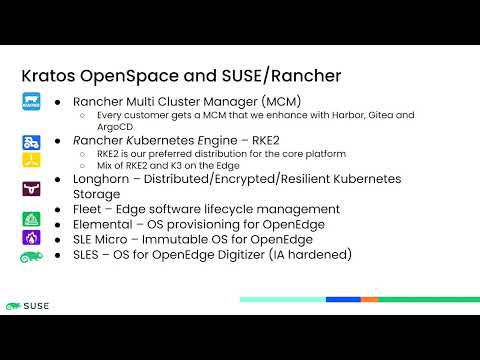 CUSTOMER 1324 Managing the Kratos OpenEdge Software Lifecyle with Rancher OS to Workloads
