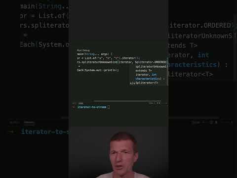 How To Convert an Iterator to a Stream #java #shorts