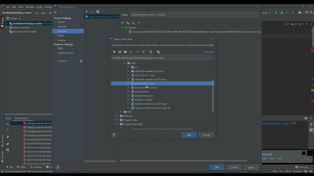 Solved: intellij java: package javax.servlet.http does not exist