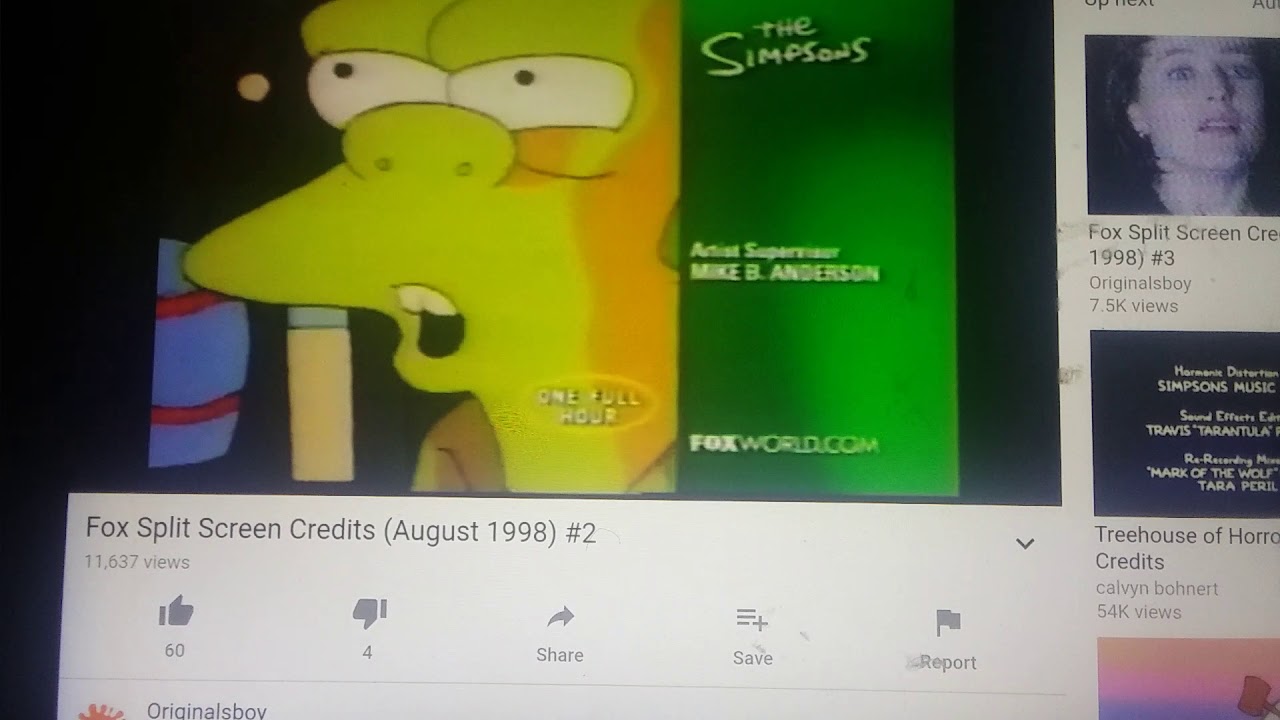 FOX Split Screen Credits Compilation (August 9, 1998)