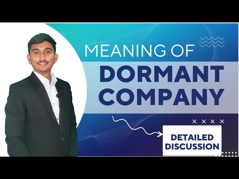 Dormant Company | Meaning Of Dormant Company|Significant Accounting Transaction |
