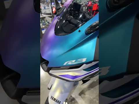 2025 Yamaha YZF-R3 in Lunar White / Nebula Blue (FIRST LOOK)