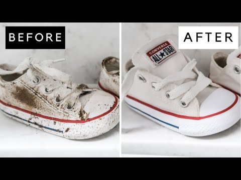 How to CLEAN WHITE SHOES Fast and Easy at Home | Make White Shoes Look New Again