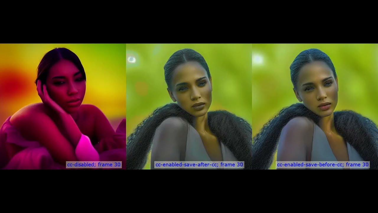 Stable Diffusion loopback saving before vs after color correction