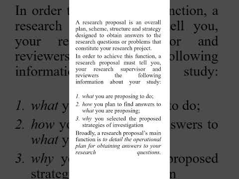 Definition of research proposal