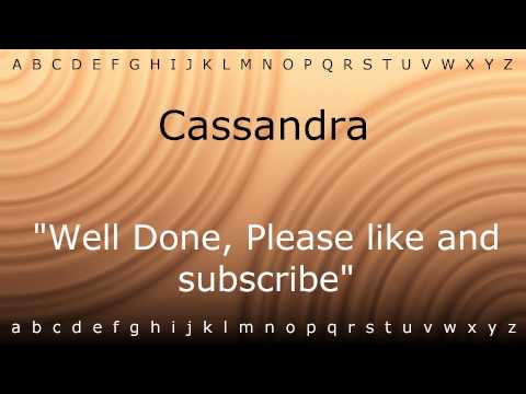 Here I will show you how to say 'Cassandra' with Zira.mp4