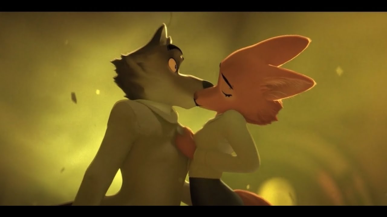 The bad guys 2 Mr wolf and Diane kiss