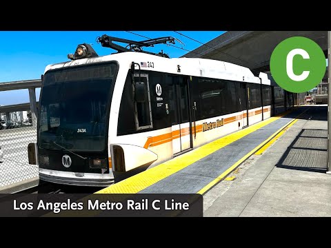 Los Angeles Metro Rail C Line (or Green Line), Harbor Freeway to Rosa Park Station, Siemens P2000