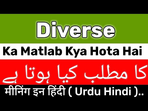Diverse Meaning | Meaning Of Diverse | Diverse Ka Matlab Kya Hota Hai | Diverse Ka Meaning Kya Hai