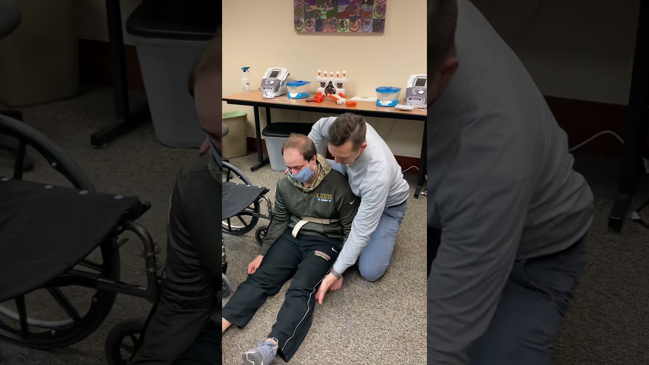 How to get a client up off the floor (one person transfer)