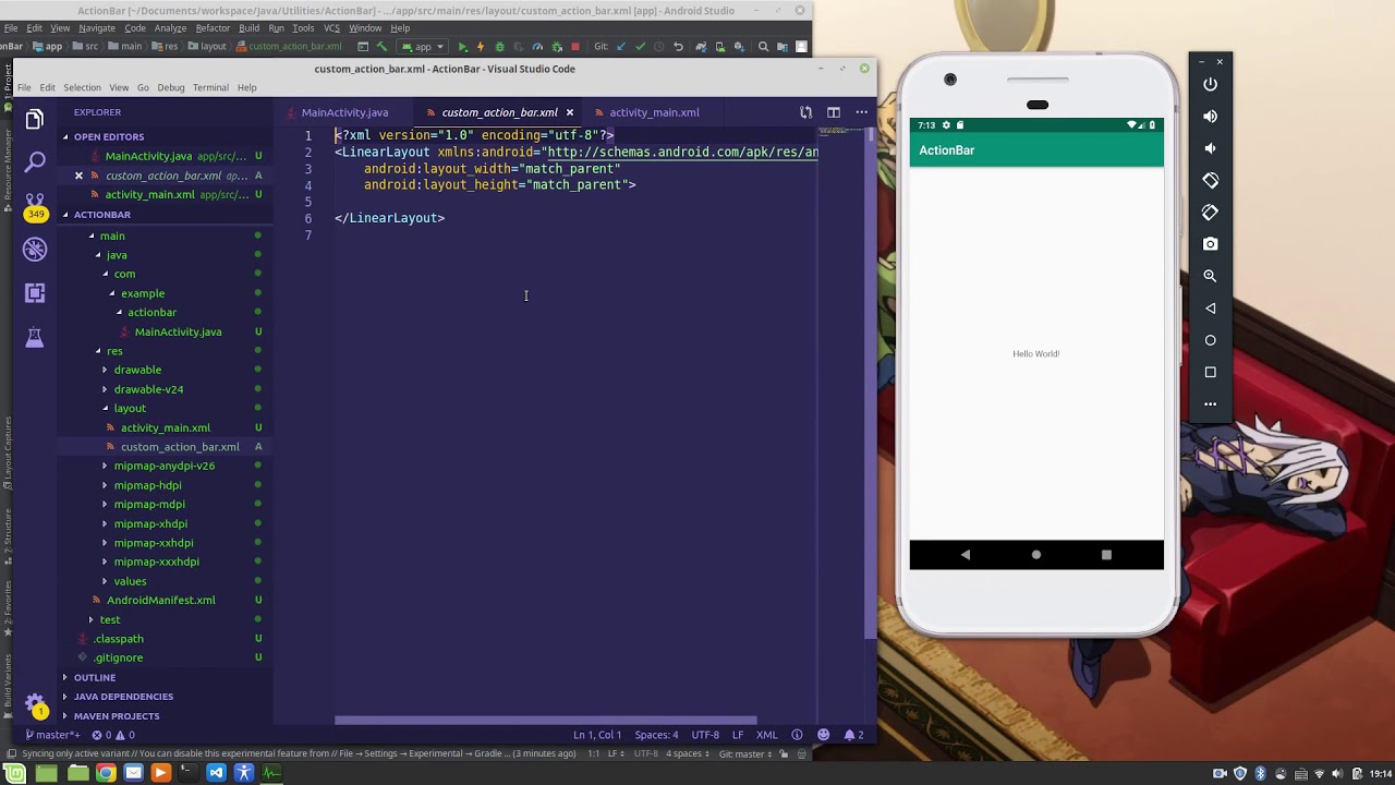 Android Tutorial - Customizing an ActionBar