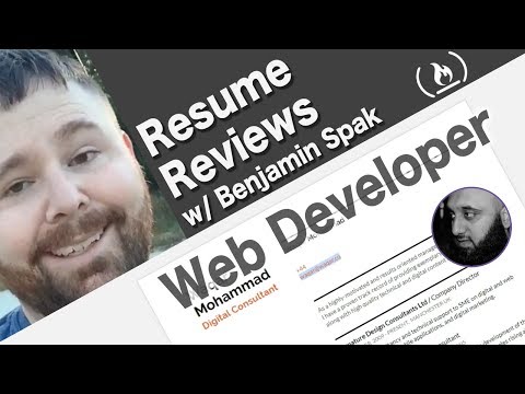 Resume Review: Front-end Web Developer (Waqar)