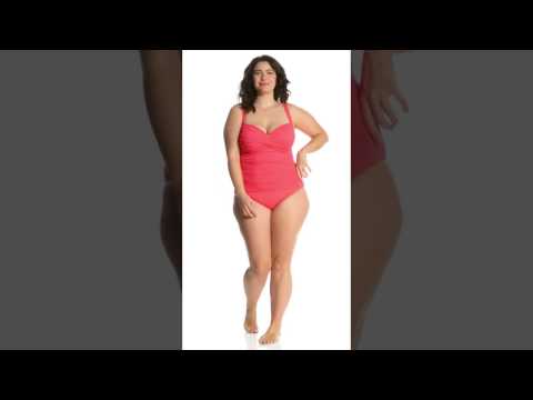 La Blanca Plus Size Island Goddess Sweetheart One Piece Swimsuit | SwimOutlet.com