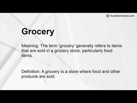 Grocery Meaning