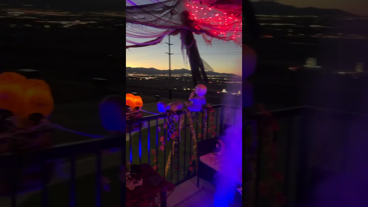 You wish I was your neighbor, huh? 🎃#Halloween#Balcony#Decor#2026