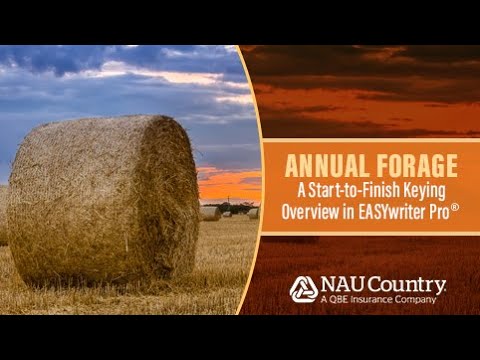 Annual Forage – A Start-to-Finish Keying Overview in EASYwriter Pro®