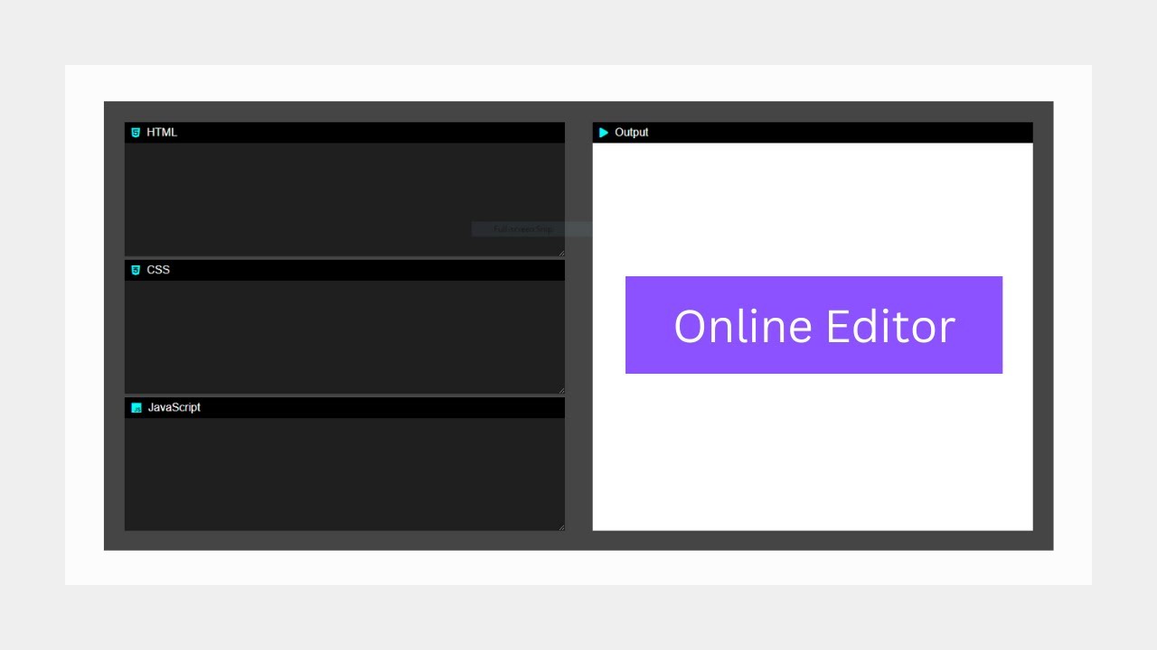 Online Code Editor | Live Code Editor Using HTML, CSS & JavaScript