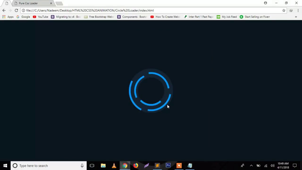 Pure CSS Loader - Animated Loading effect for Your website Using HTML and CSS
