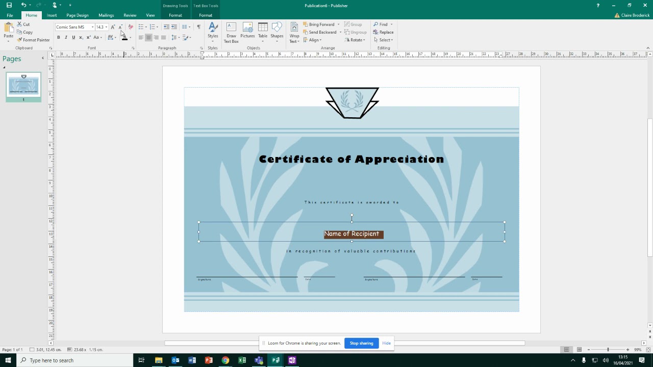 5) Publisher Skills  - Templates
