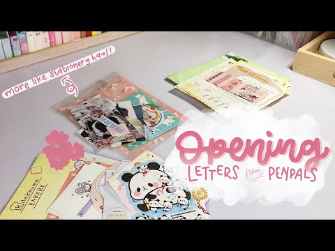 •. Opening Letters From Penpals more like Stationery Haul 😳 .• || Indonesia