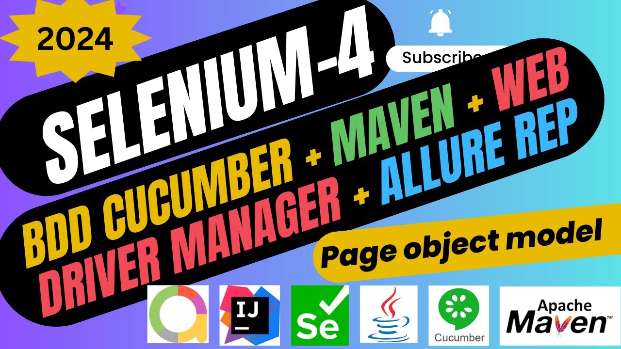 [2024][Updated]: Selenium + BDD Cucumber + Java  + Web Driver manager + Allure reporting + POM