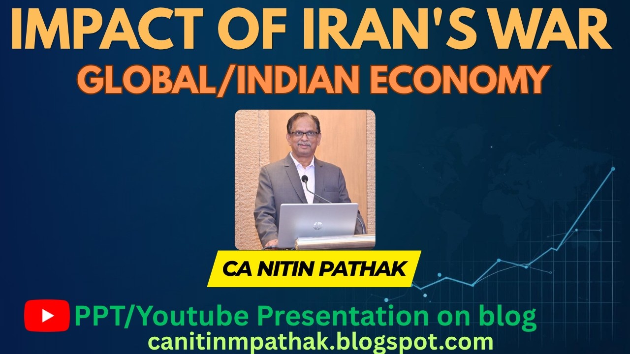 Impact of Iran's war Global/Indian economy  CA Nitin Pathak:  BSE Index/Metal/CRUDE/etc Pre/post war