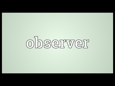 Observer Meaning