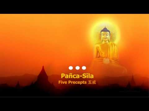 Pañca-Sīla Five Precepts 五戒 (Pali-Eng-Ch) with asking precepts from bhante ~ Ven. U Maṅgala 吉祥尊者传授