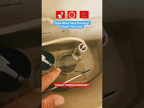 Toilet Won't Stop Running? Check This First! #diy #plumbing #toilet #shorts