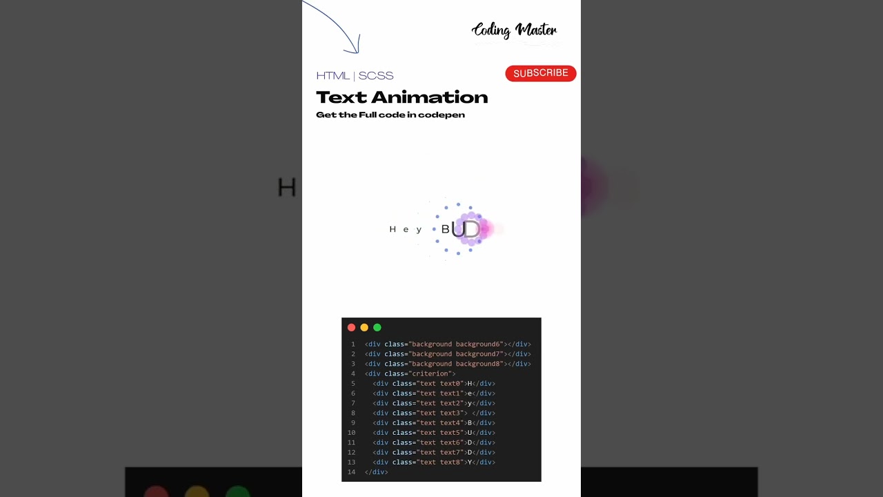 Text Animation / HTML / SCSS #coding #html #css #textanimation