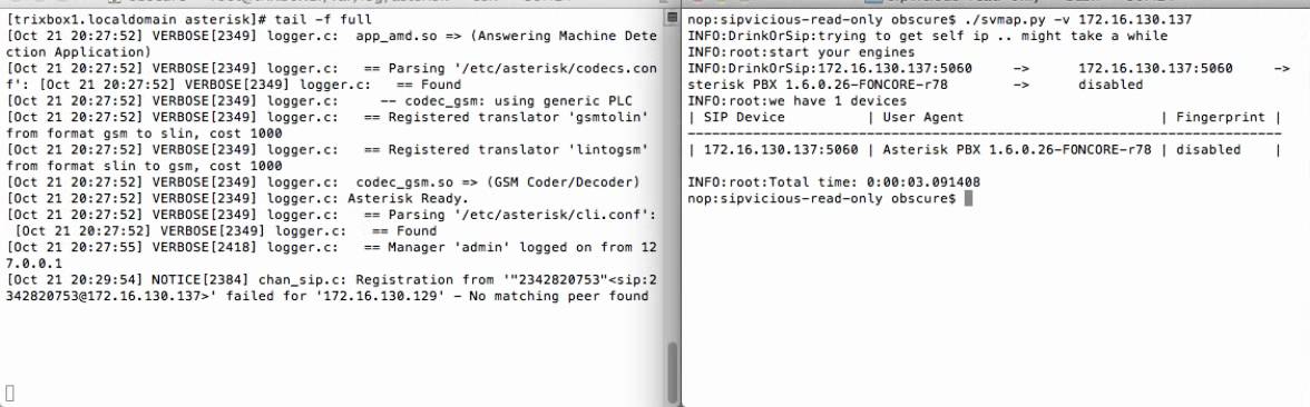 Svmap and Asterisk logs