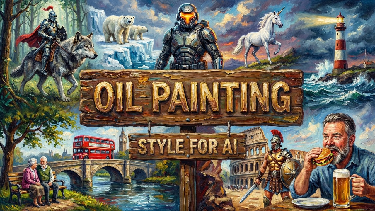 Oil painting style for AI images and videos