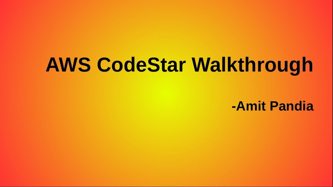 AWS CodeStar Walkthrough