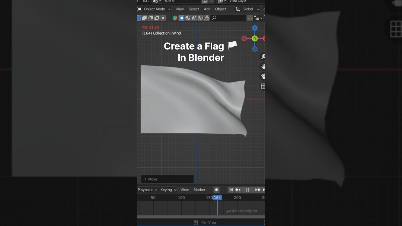 Create a Animated Flag 🏳 In Blender 3D #blender #3d #dart #art #render #digitalart #dmodeling
