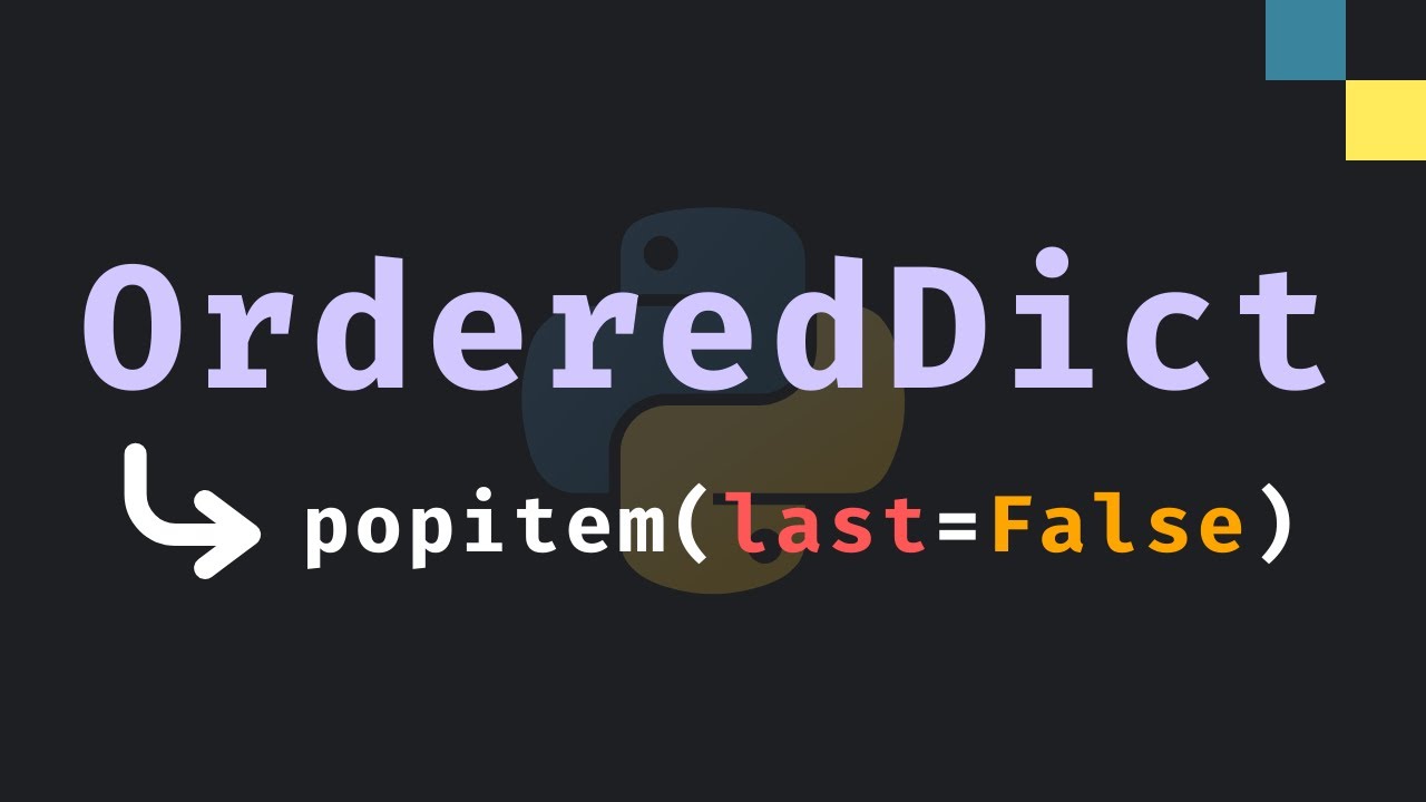 OrderedDict in Python is Awesome