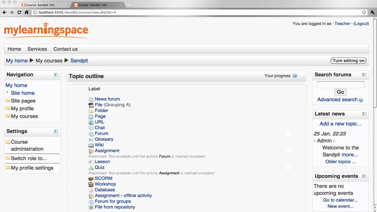 Moodle - Progress Tracking - 059