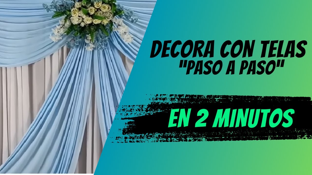 📣 DECORACION EN TELAS, Fondo para boda, Backdrop 🤩 