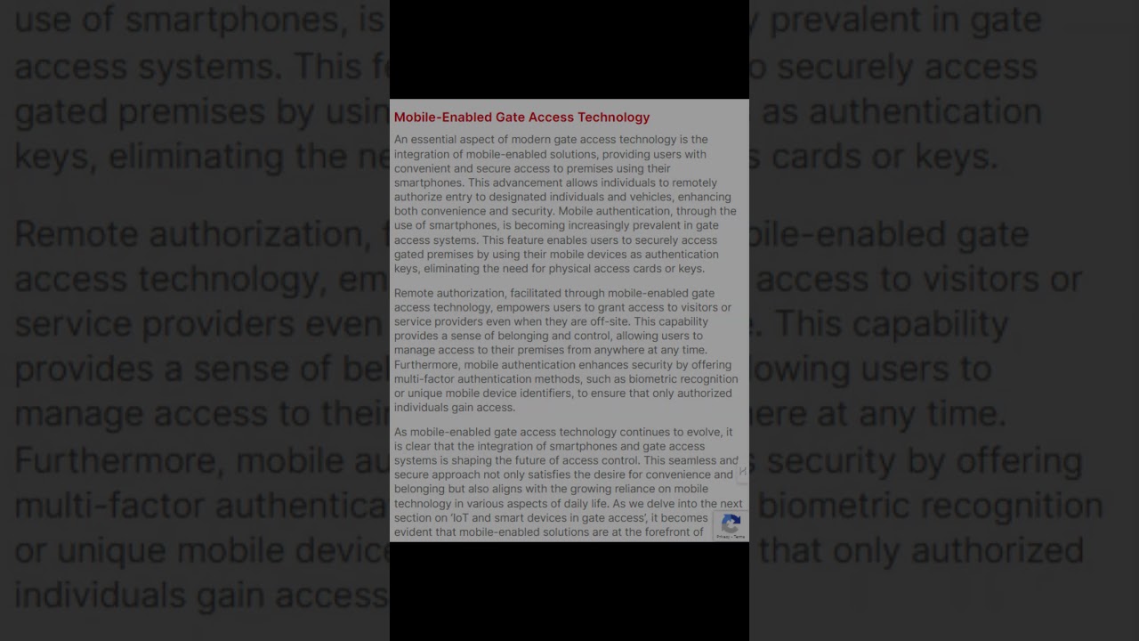 Exploring the Latest Trends in Gate Access Technology