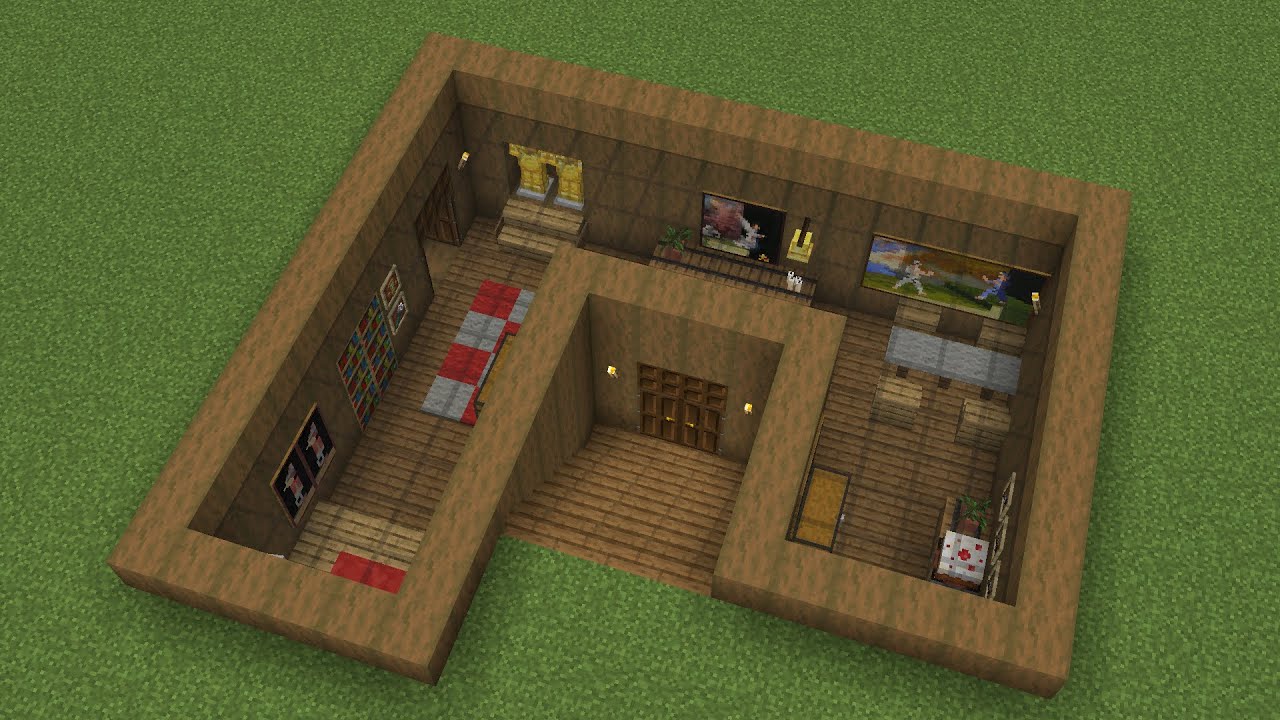 Minecraft - How to build an Underground Starter Base House - Minecraft ...