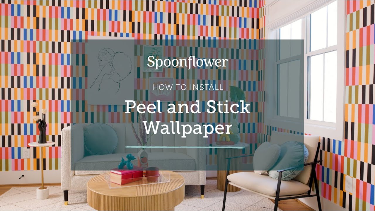 How to Install Spoonflower's Peel and Stick Wallpaper | Spoonflower