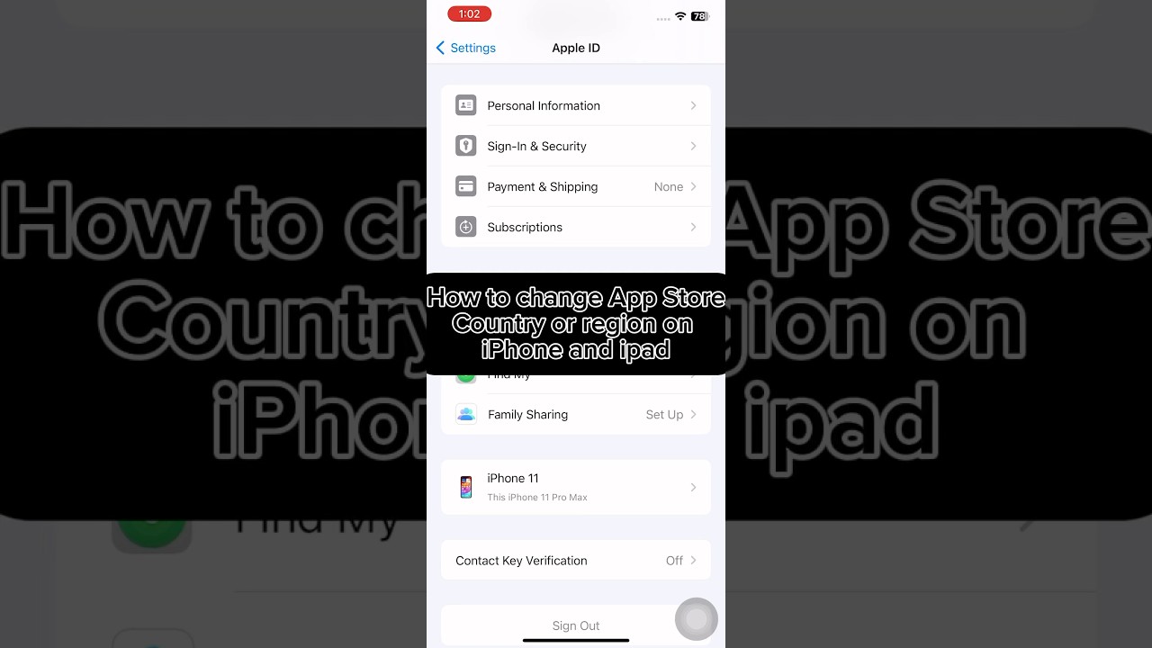 How To Change App Store Country or Region On iPhone/iPad