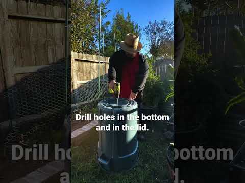 Composting for Beginners (Easy Compost Bin) #compost #composting #gardening