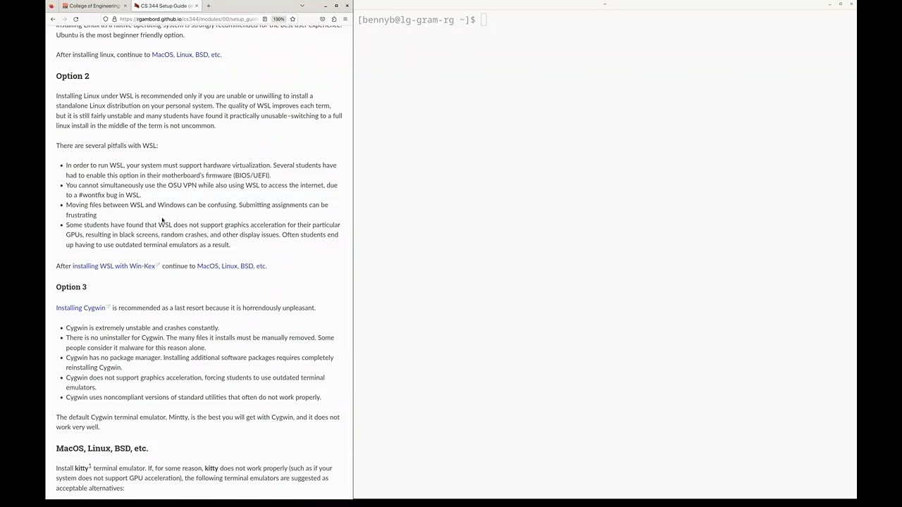 CS 344 Setup Guide (Summer 2023)