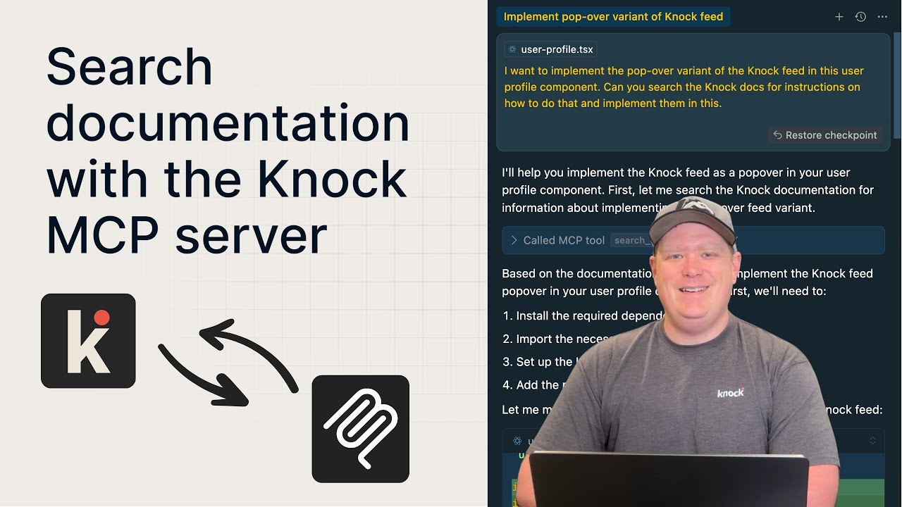 Search documentation with the Knock MCP server