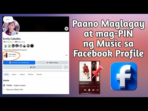 Paano mag - PIN at Maglagay ng Music Playlist sa Facebook Profile | Emily Naval TV