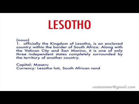 How to Pronounce Lesotho