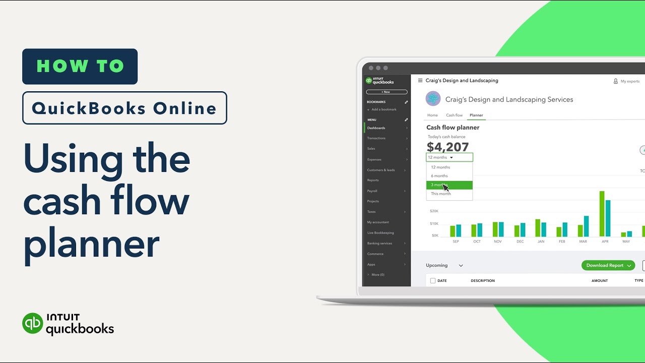 How to use the cash flow planner in QuickBooks Online