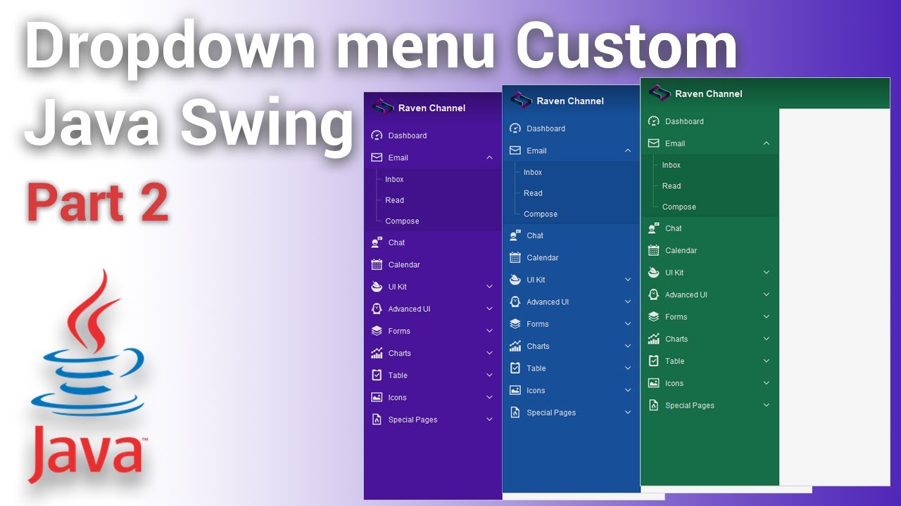How to Create Dropdown Menu Desktop App using Java Swing | Part #2