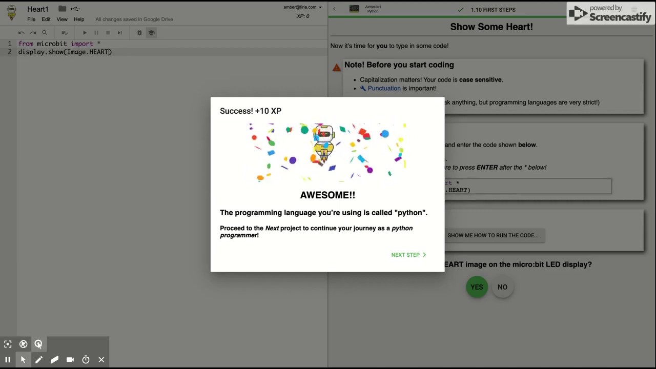Jumpstart Python - Lesson 1,  Heart1