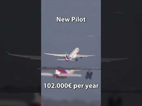 How much money Pilots make #aviation #pilot #plane #salary #airlines #germany #shorts